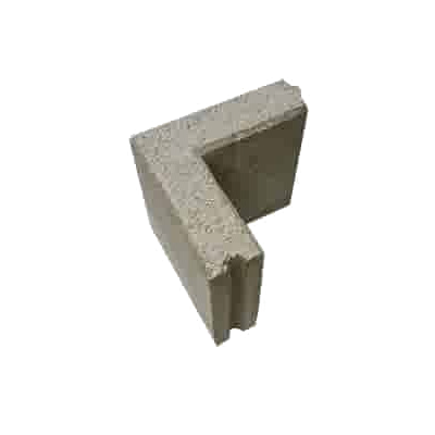 Opsluitband hoekstuk Grijs 6x20