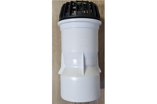 Afwateringsaansluiting met bladvanger