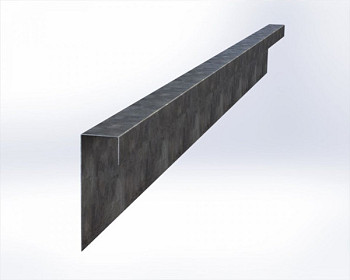 U-profiel ongelijkzijdig opsluitband 6cm Verzinkt 220x4,6/19,6x6,4